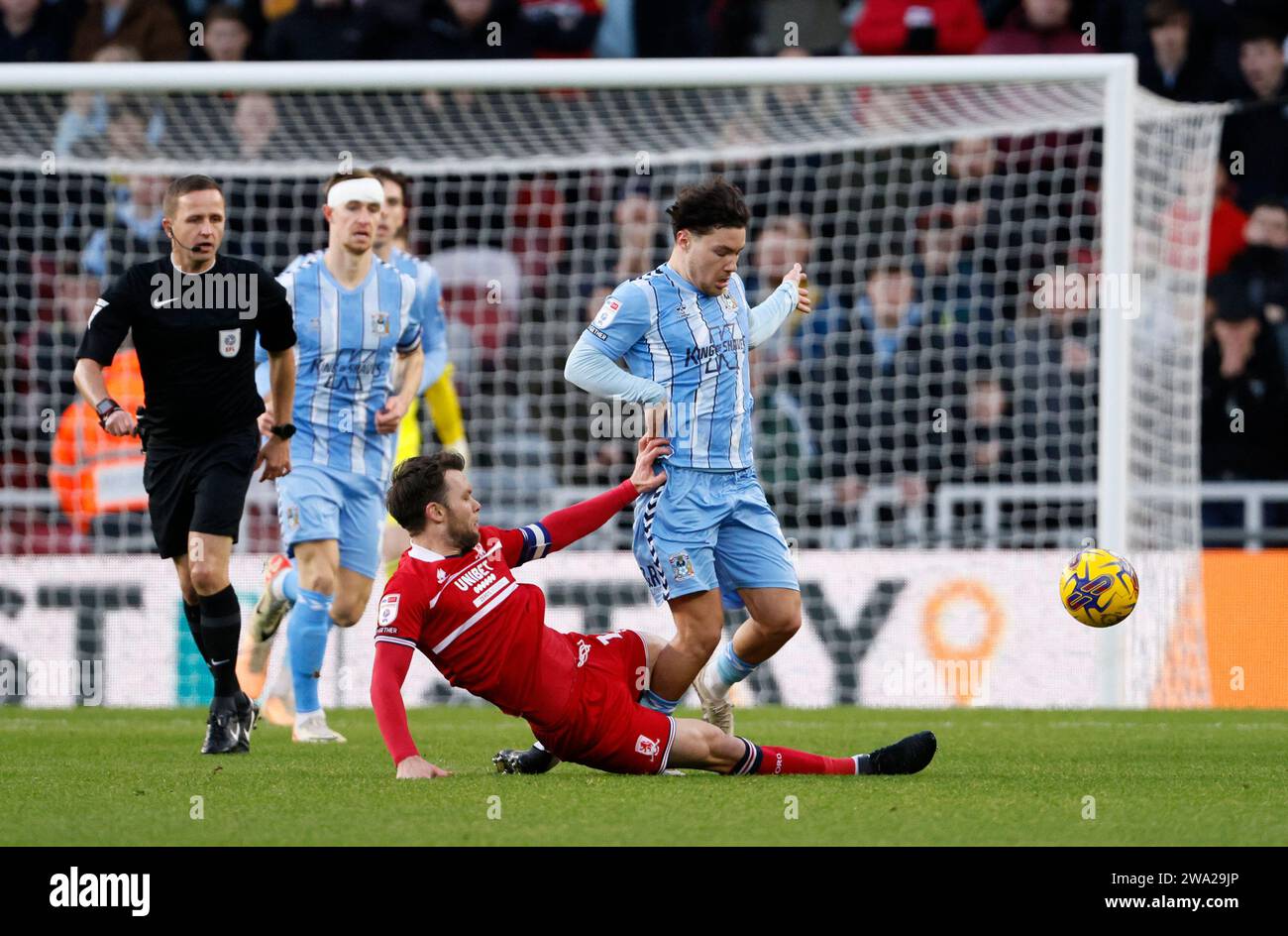 Middlesbrough's Jonny Howson tackles Coventry City's Callum O'Hare ...