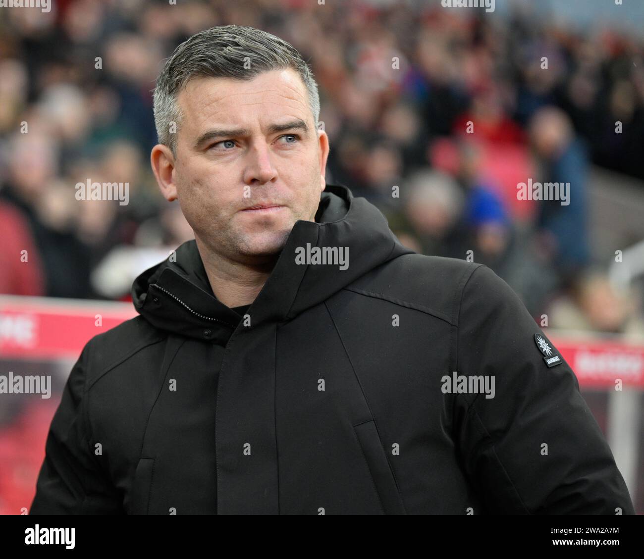 Steven Schumacher manager of Stoke City during the Sky Bet Championship ...