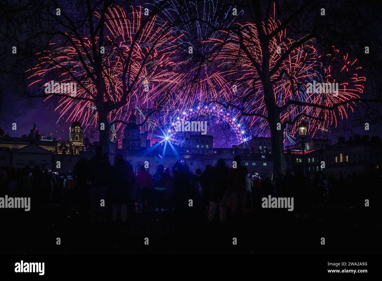 Crowds gather to see the fireworks, and to welcome in the new year of ...