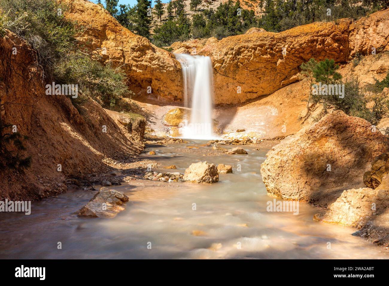 Tropical ditch falls, Mossy Cave, Bryce Canyon Utah Stock Photo - Alamy