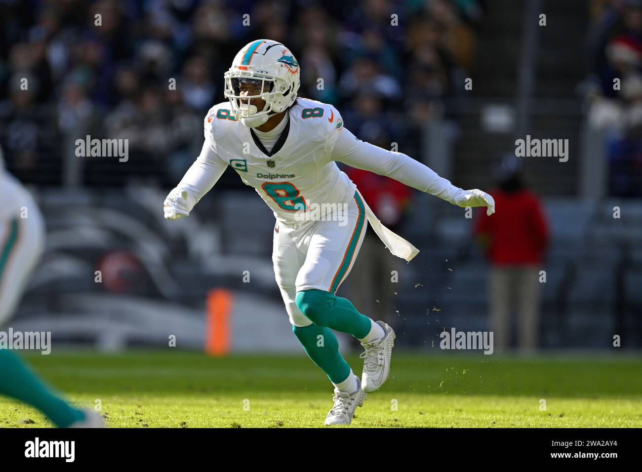Miami Dolphins safety Jevon Holland (8) in action during the first half ...