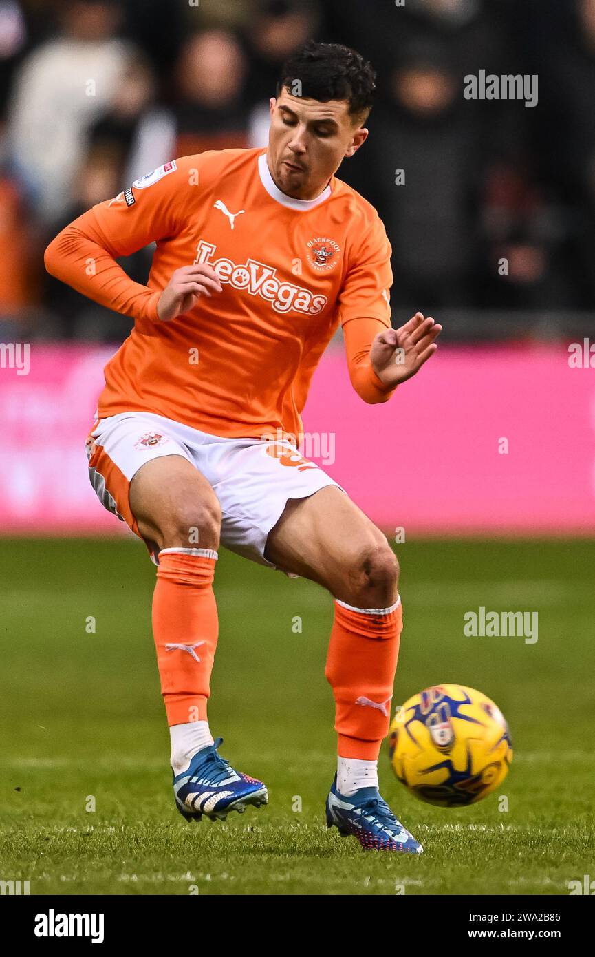 Albie Morgan of Blackpool in action during the Sky Bet League 1 match ...