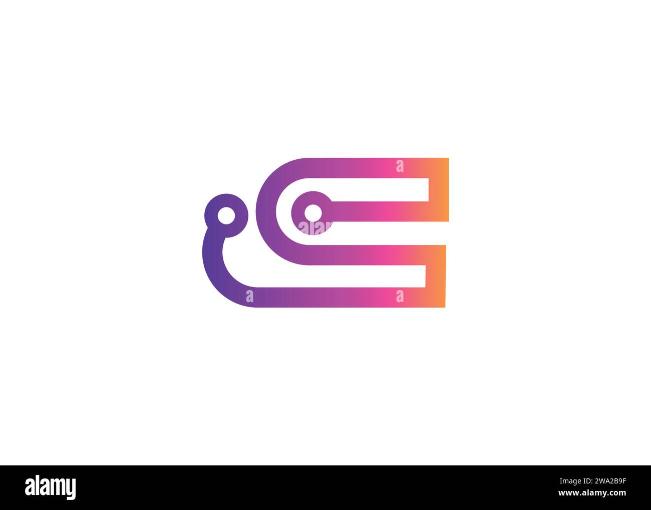 Letter C Technology vector monogram logo design template. Letter C ...