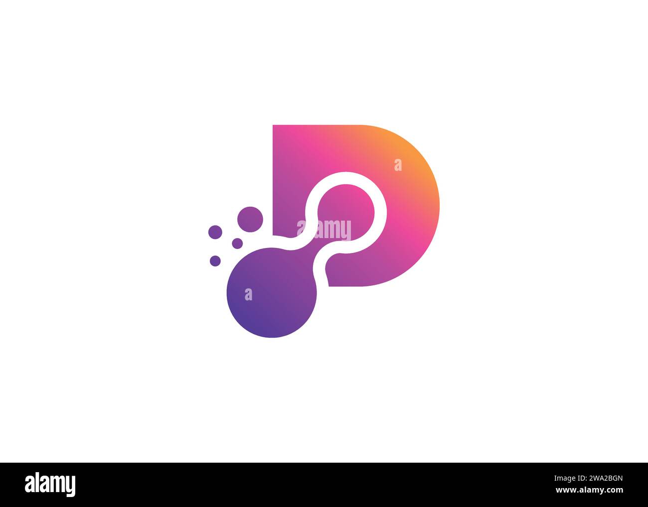 Letter D Technology vector monogram logo design template. Letter D ...