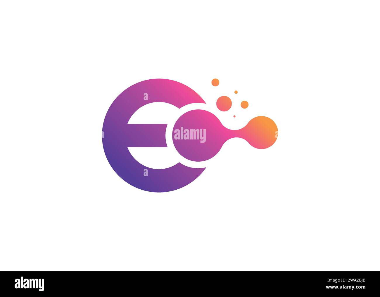 Letter E Technology vector monogram logo design template. Letter E ...