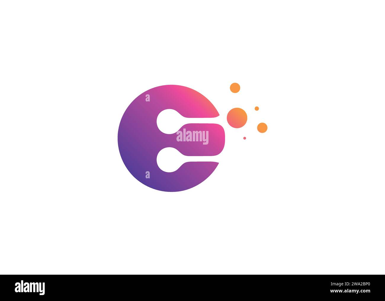 Letter E Technology vector monogram logo design template. Letter E ...