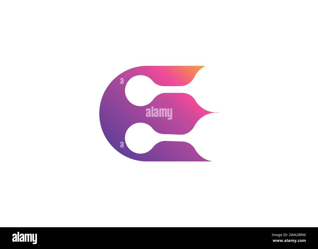 Letter E Technology vector monogram logo design template. Letter E ...