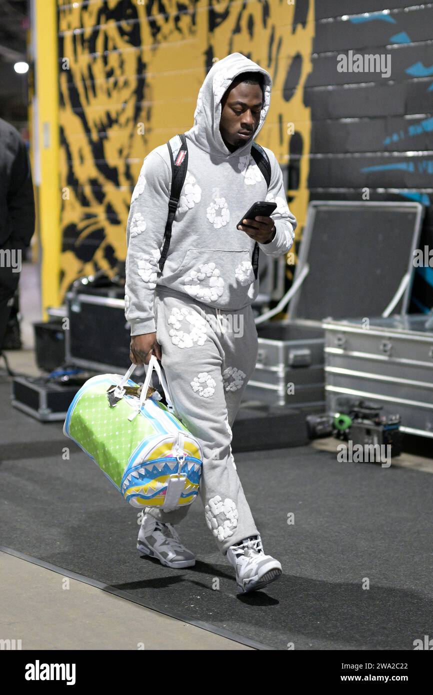Carolina Panthers safety Jammie Robinson arrives to the stadium before ...