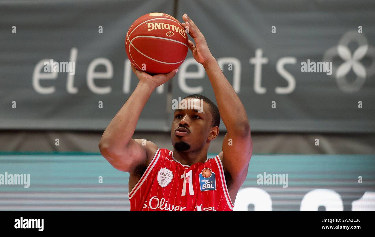 Isaiah Washington (Wuerzburg Baskets, 11). 29.12.2023, Basketball, BBL ...
