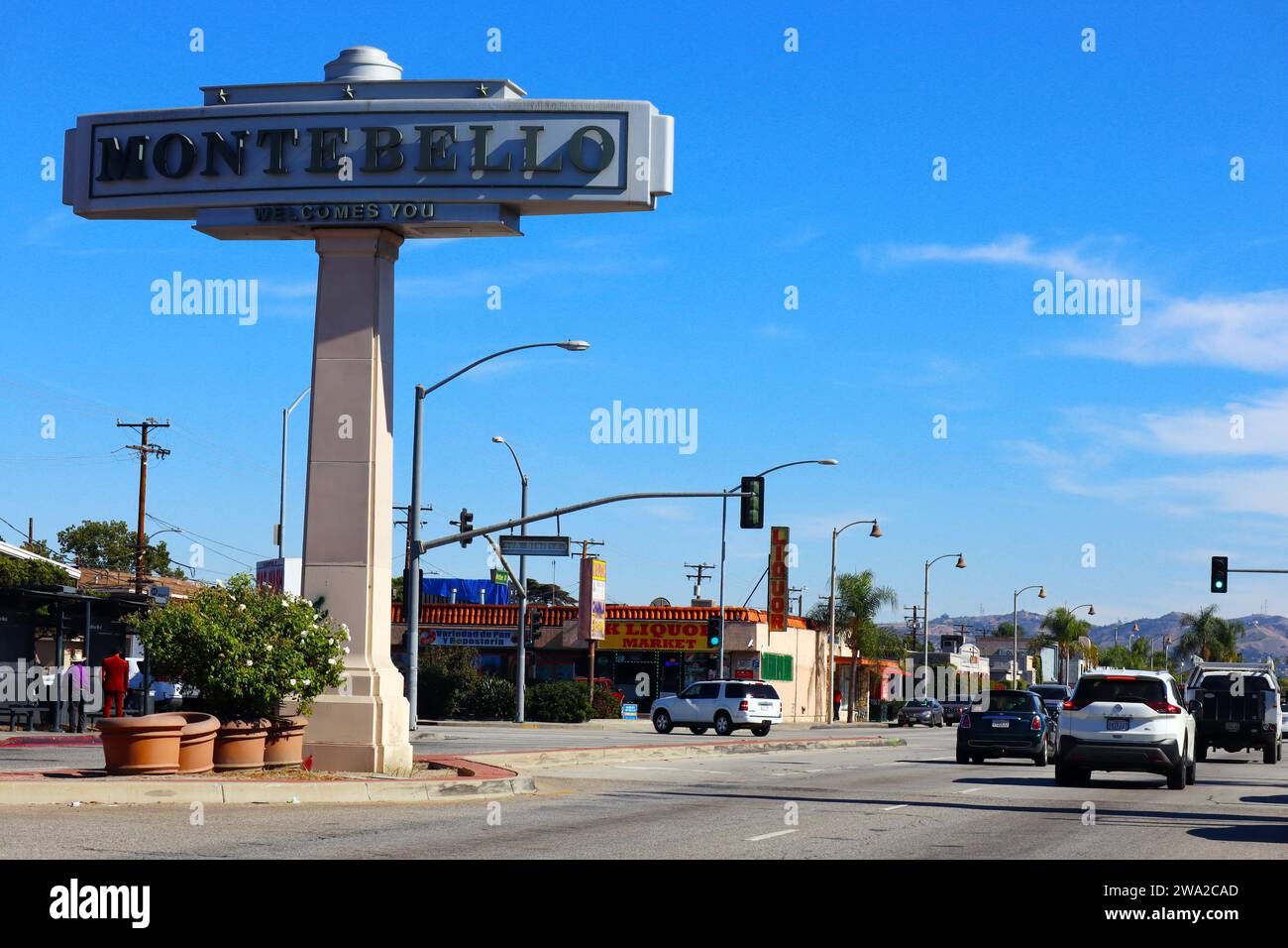 Montebello, California: Entrance of the City of Montebello, city in Los ...