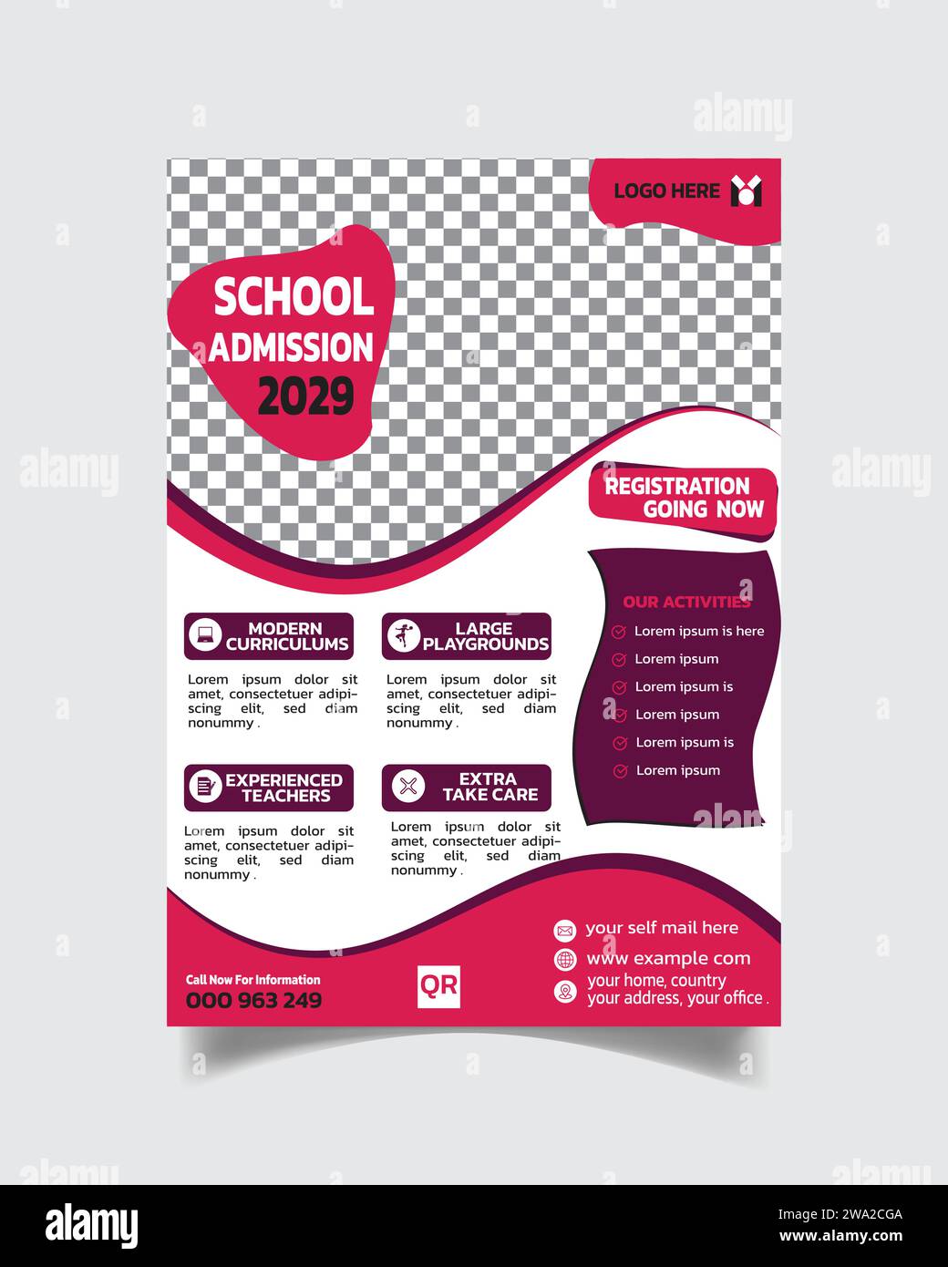 Creative Kids School Flyers and Beautiful Design School Leaflet ...