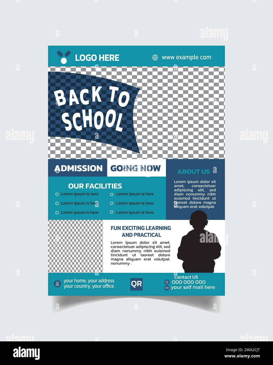 Kids School Admission Unique Poster and Modern Design School Flyer ...