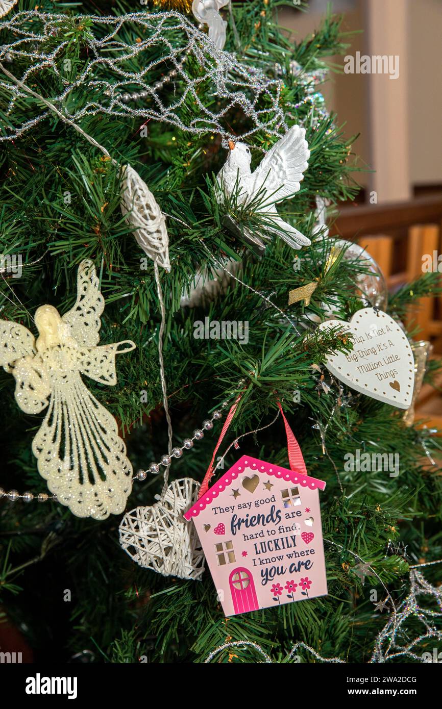 UK, England, Cheshire, Rainow, winter, Holy Trinity Church interior ...