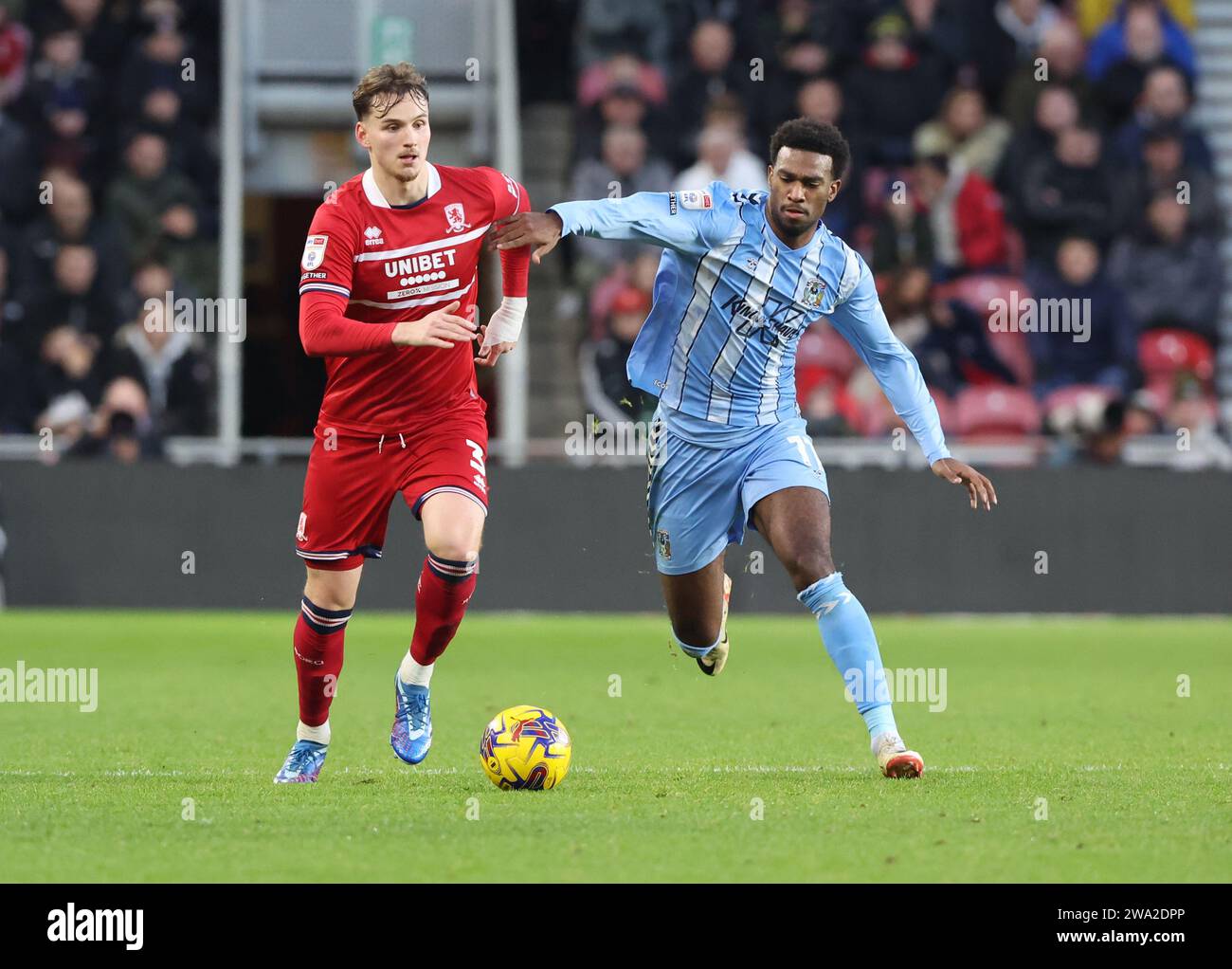 Middlesbrough, UK. 01st Jan, 2024. Rav van den Berg of Middlesbrough In ...