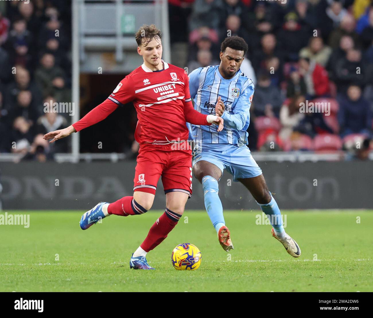 Middlesbrough, UK. 01st Jan, 2024. Rav van den Berg of Middlesbrough In ...