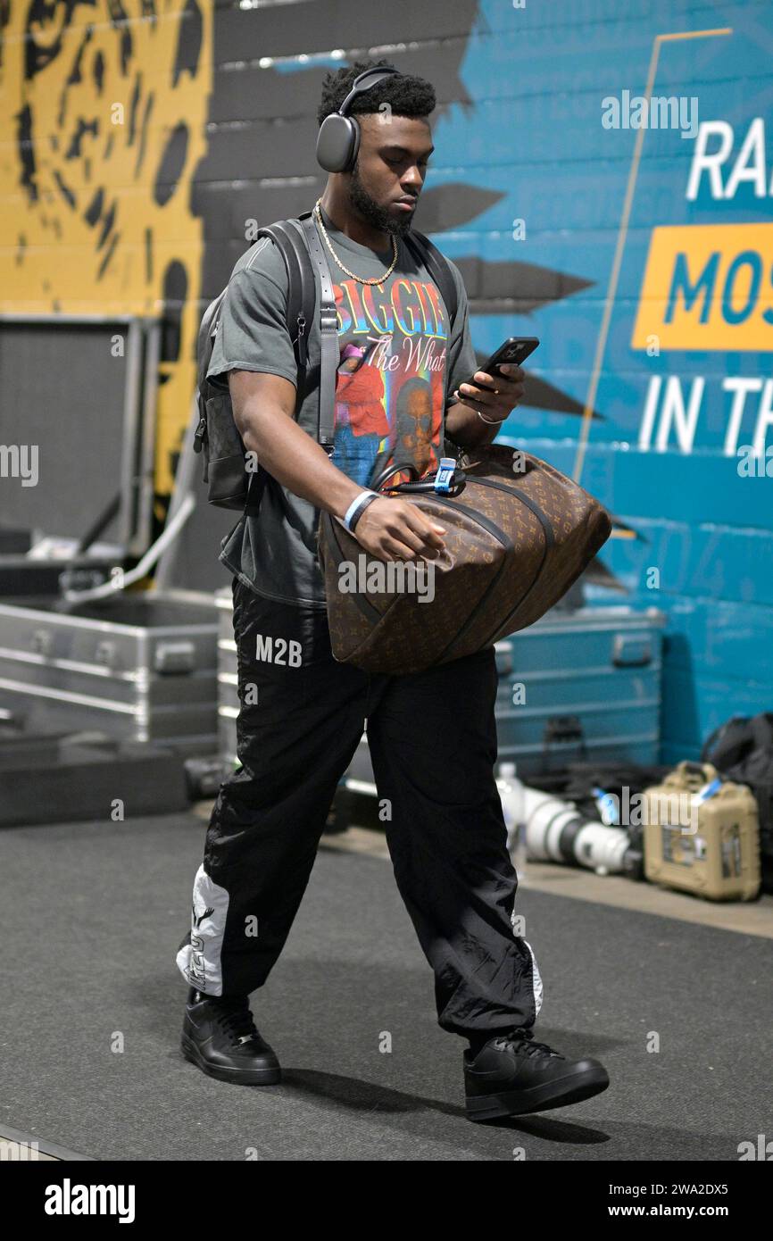 Carolina Panthers wide receiver Jonathan Mingo arrives to the stadium ...