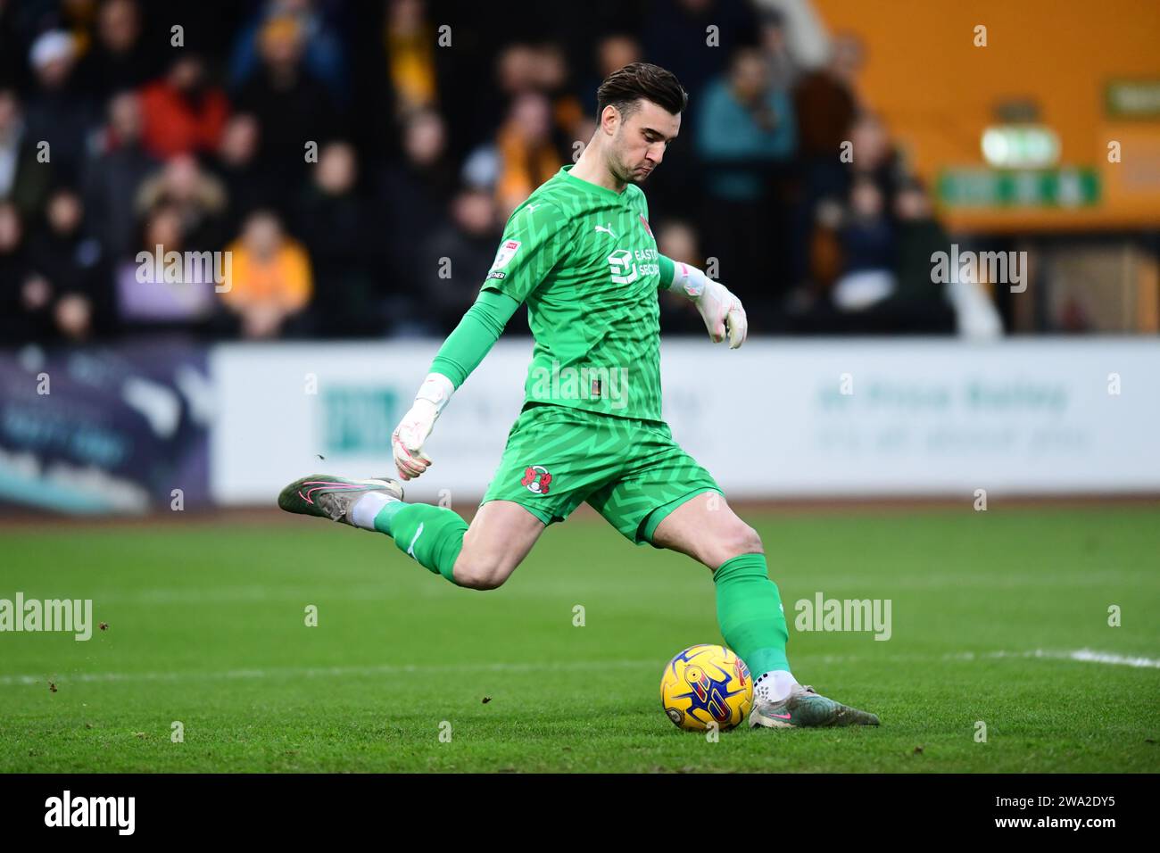 Cambridge on Monday 1st January 2024. Goalkeeper Sol Brynn (1 Leyton ...