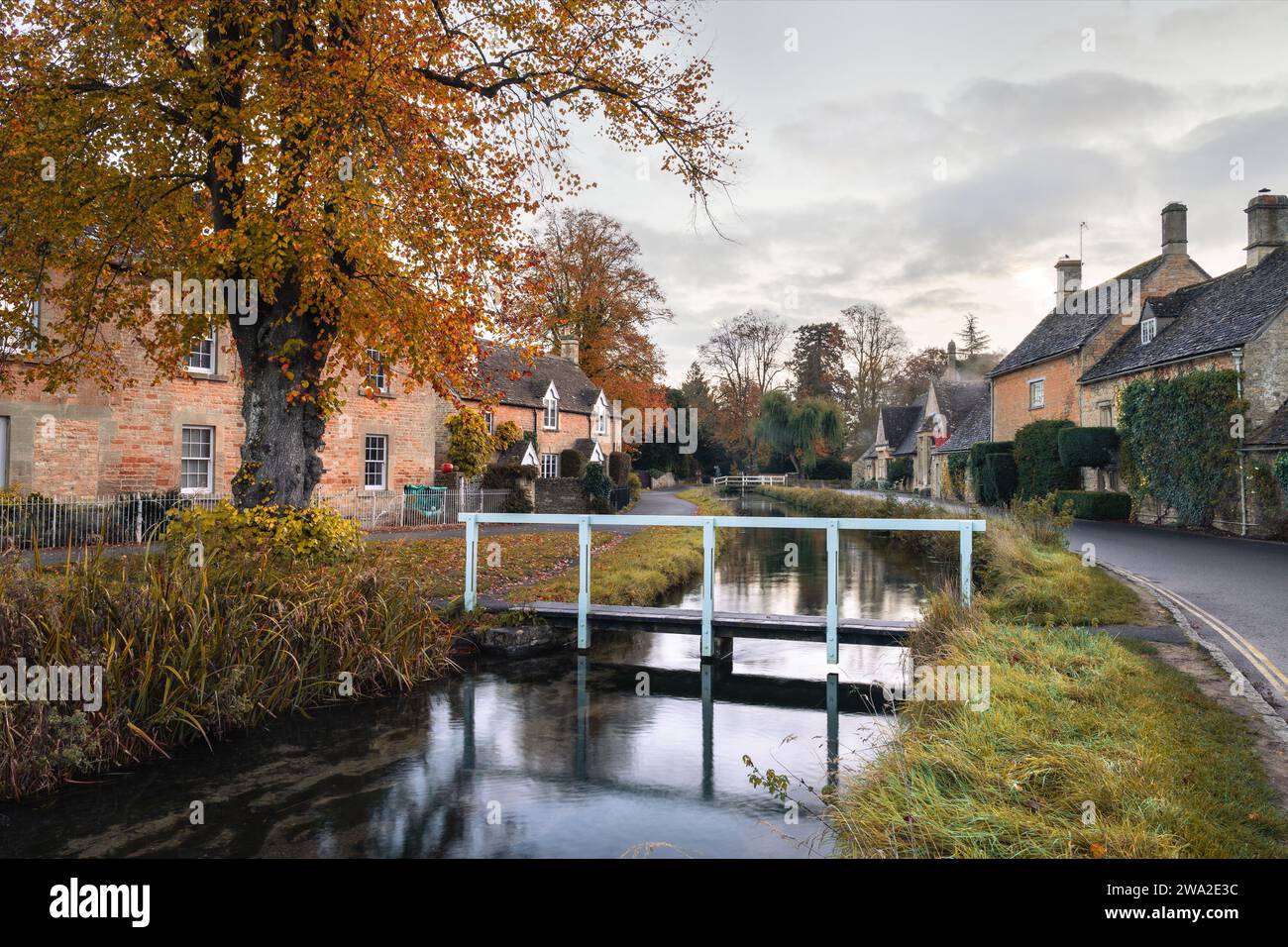Autumn in Lower Slaughter, Cotswolds Village, England, UK Stock Photo ...