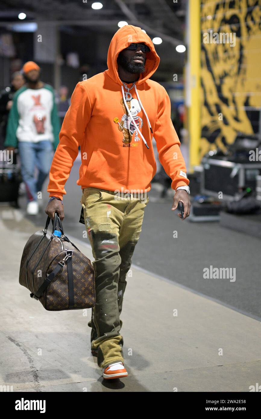 Carolina Panthers cornerback D'Shawn Jamison arrives to the stadium ...