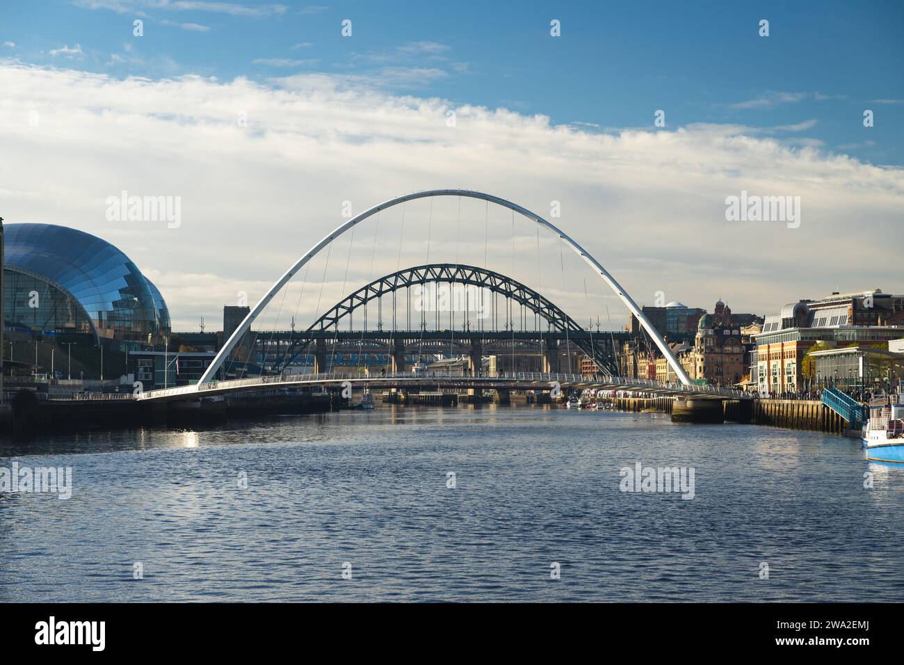 Millennium tyne bridges quayside hi-res stock photography and images ...