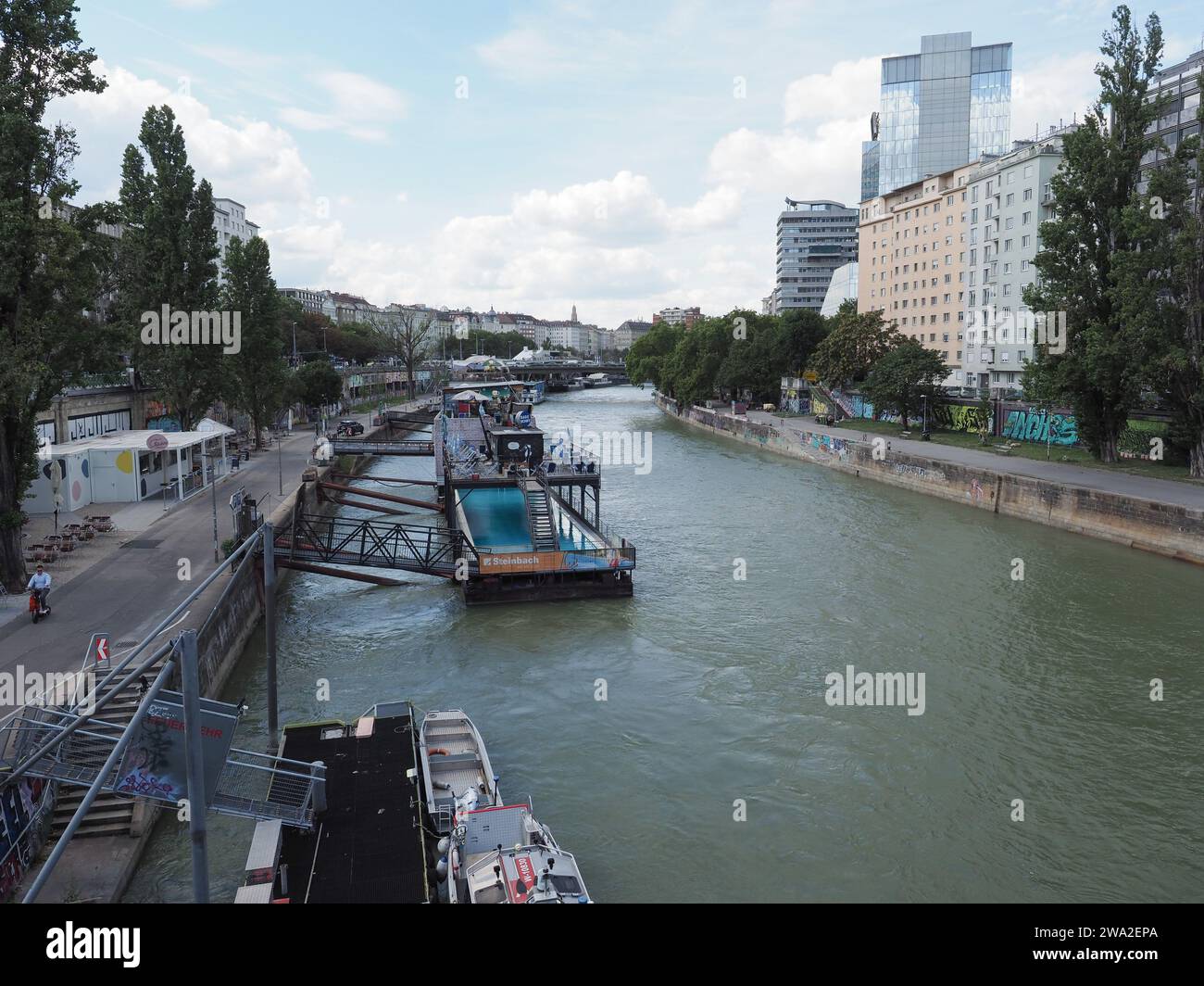 VIENNA, AUSTRIA - CIRCA SEPTEMBER 2022: Donaukanal Translation Danube ...
