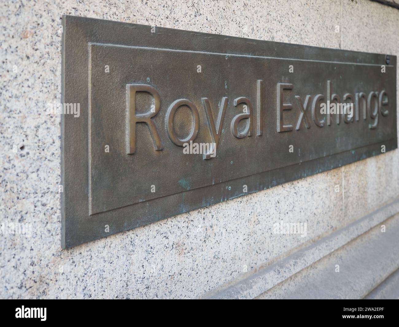LONDON, UK - CIRCA OCTOBER 2022: The Royal Exchange Sign Stock Photo ...