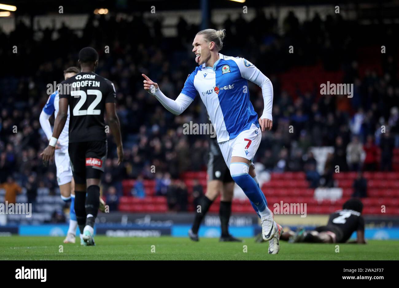 Blackburn Rovers' Arnor Sigurdsson celebrates scoring their side's ...