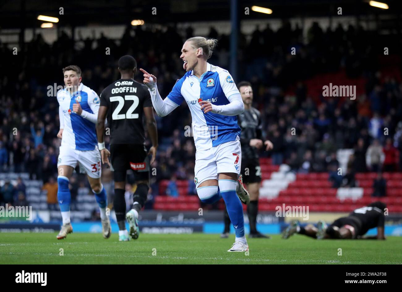 Blackburn Rovers' Arnor Sigurdsson celebrates scoring their side's ...