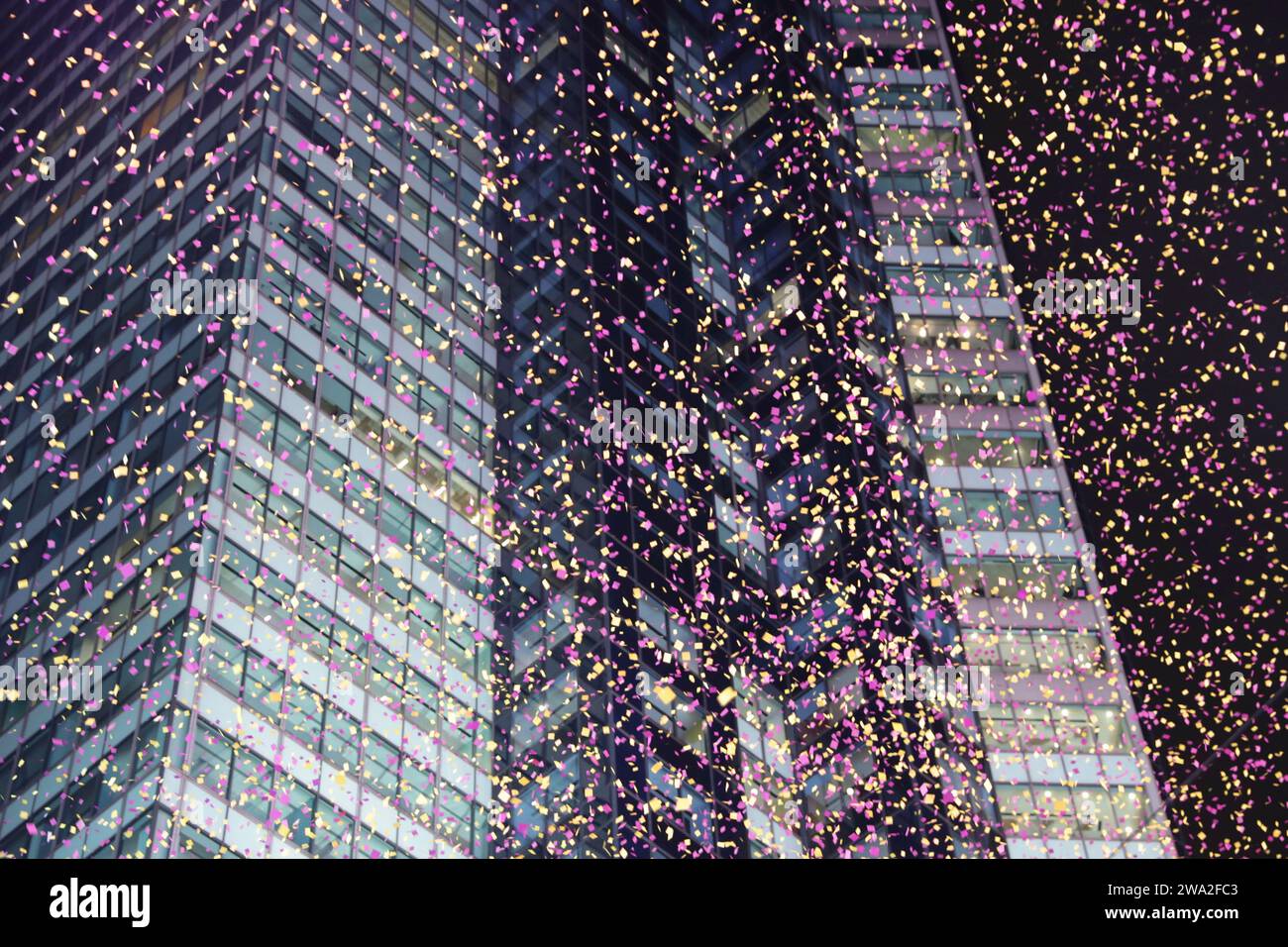 Time Square, New York, USA, January 01, 2024 - Thousands of revelers ...