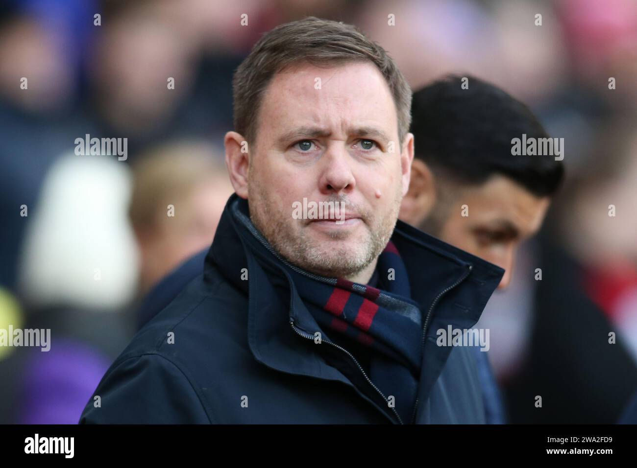 Sunderland on Monday 1st January 2024. Sunderland Head Coach Michael ...
