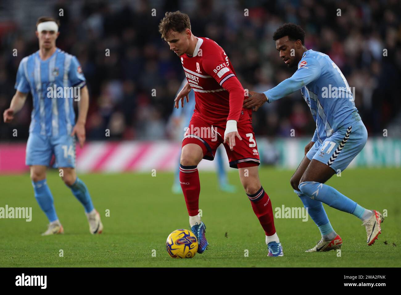 Middlesbrough on Monday 1st January 2024. Middlesbrough's Rav van den ...
