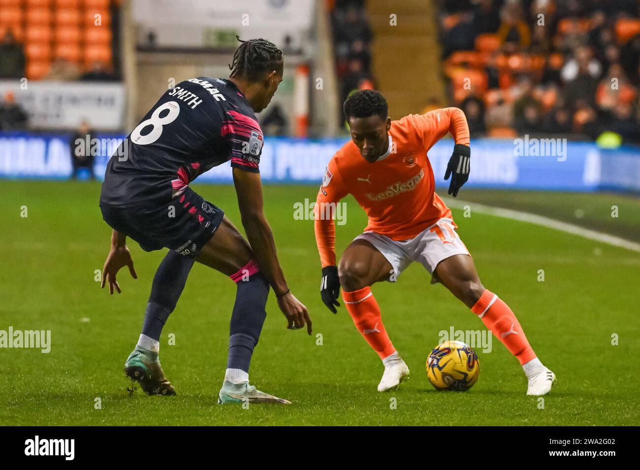 Karamoko Dembélé of Blackpool in action during the Sky Bet League 1 ...