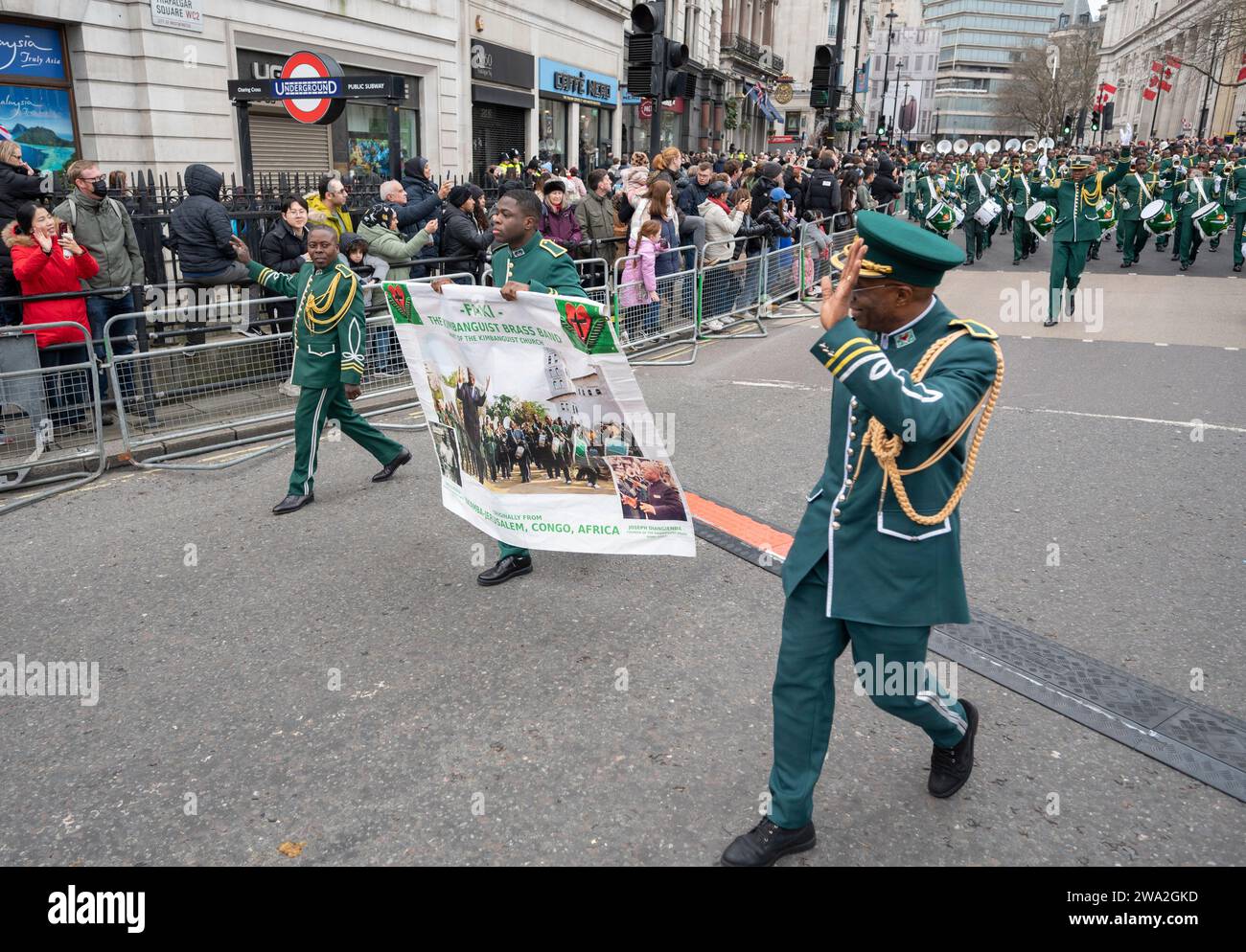 London, UK. 1st Jan, 2024. The colourful LNYDP2024 takes place in ...