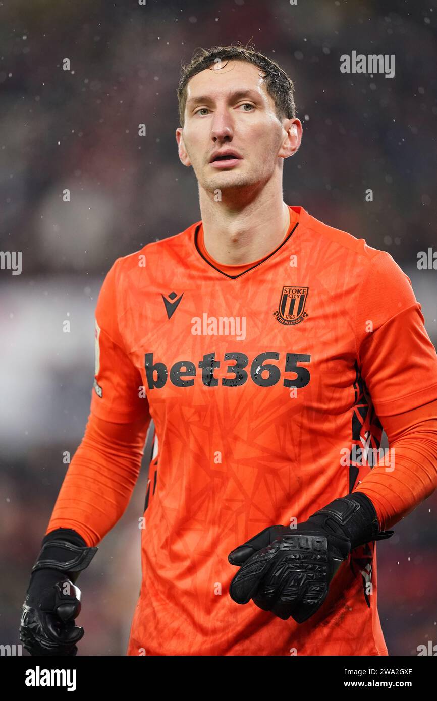 Stoke City goalkeeper Jack Bonham in action during the Sky Bet ...