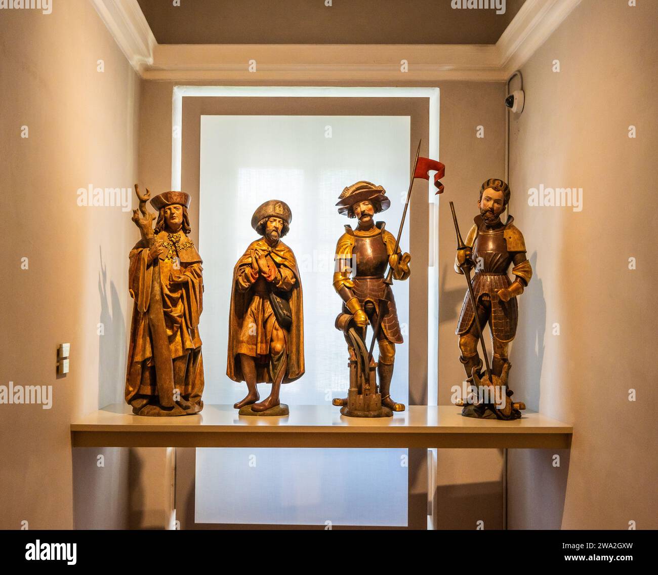 Polychrome wooden sculptures hi-res stock photography and images - Alamy
