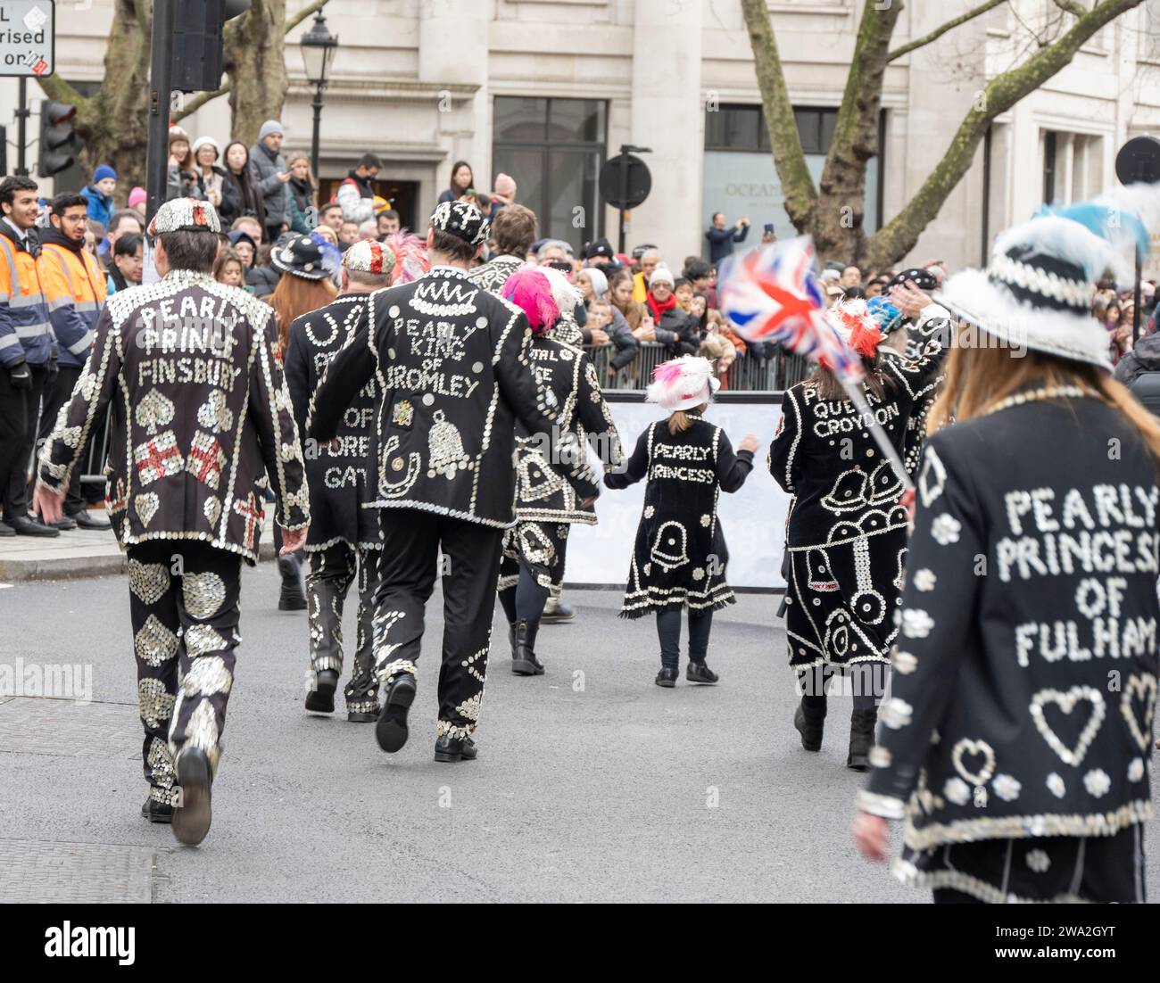 London, UK. 1st Jan, 2024. The colourful LNYDP2024 takes place in ...
