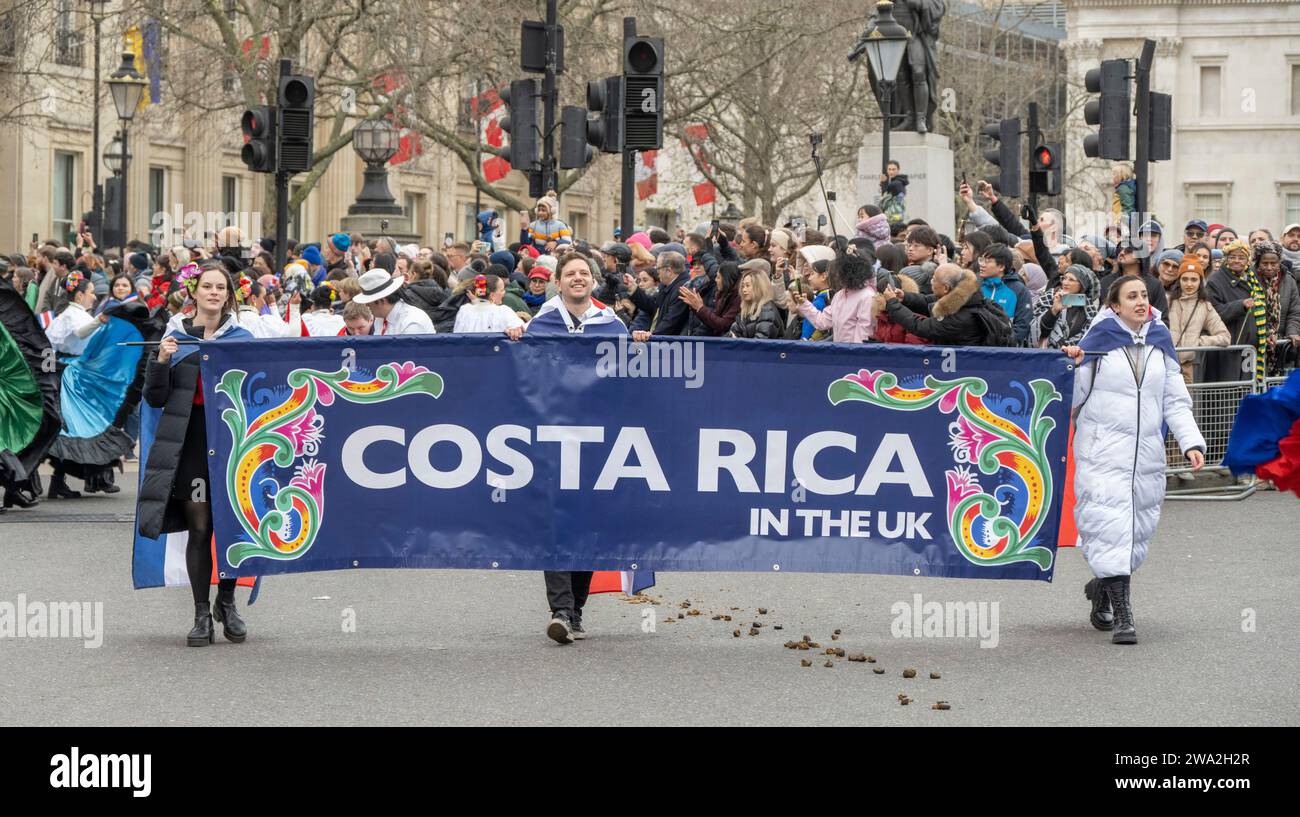 London, UK. 1st Jan, 2024. The colourful LNYDP2024 takes place in ...