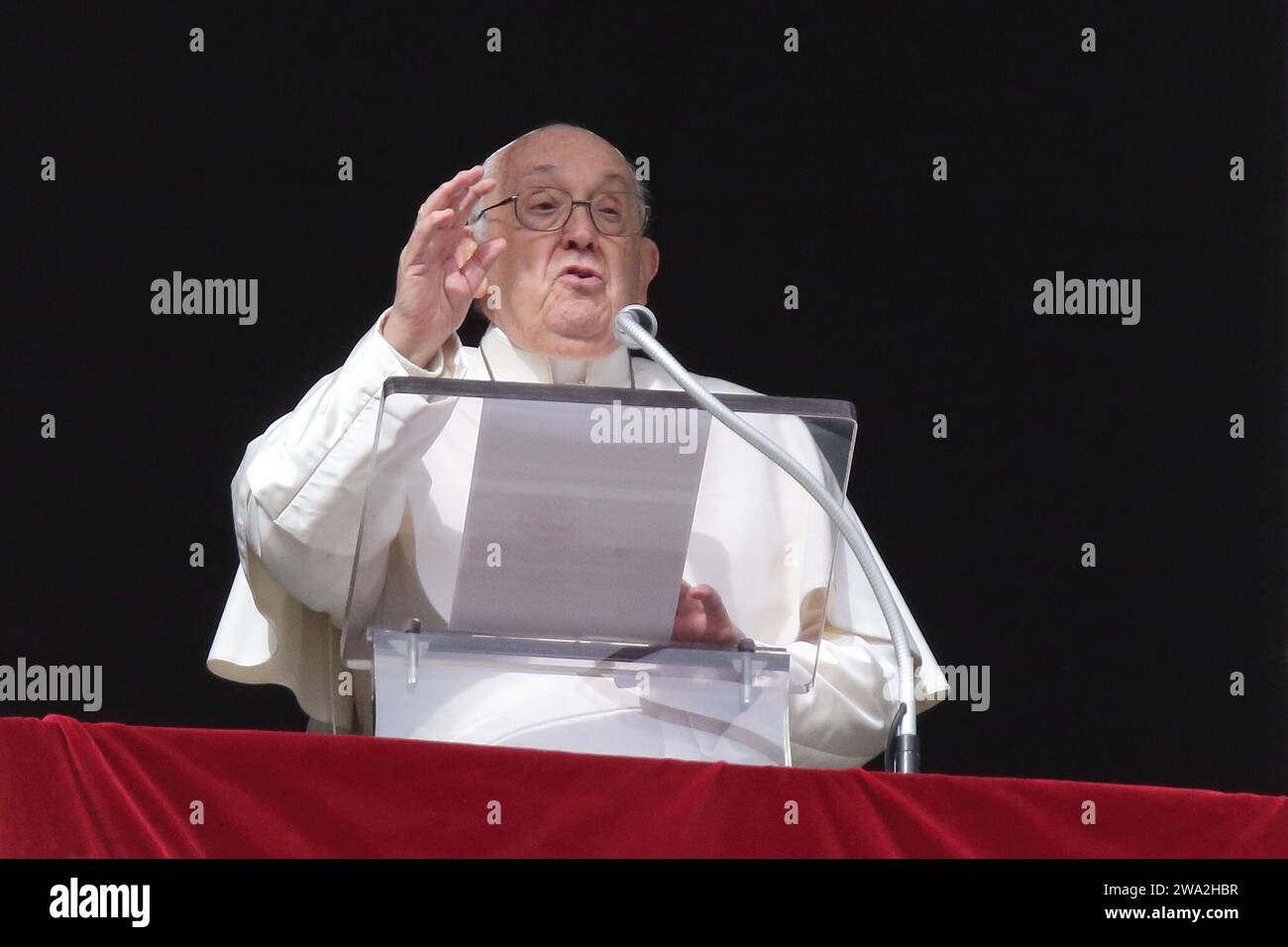 January 1, 2024 - POPE FRANCIS delivers Angelus Prayer in St. Peter's ...