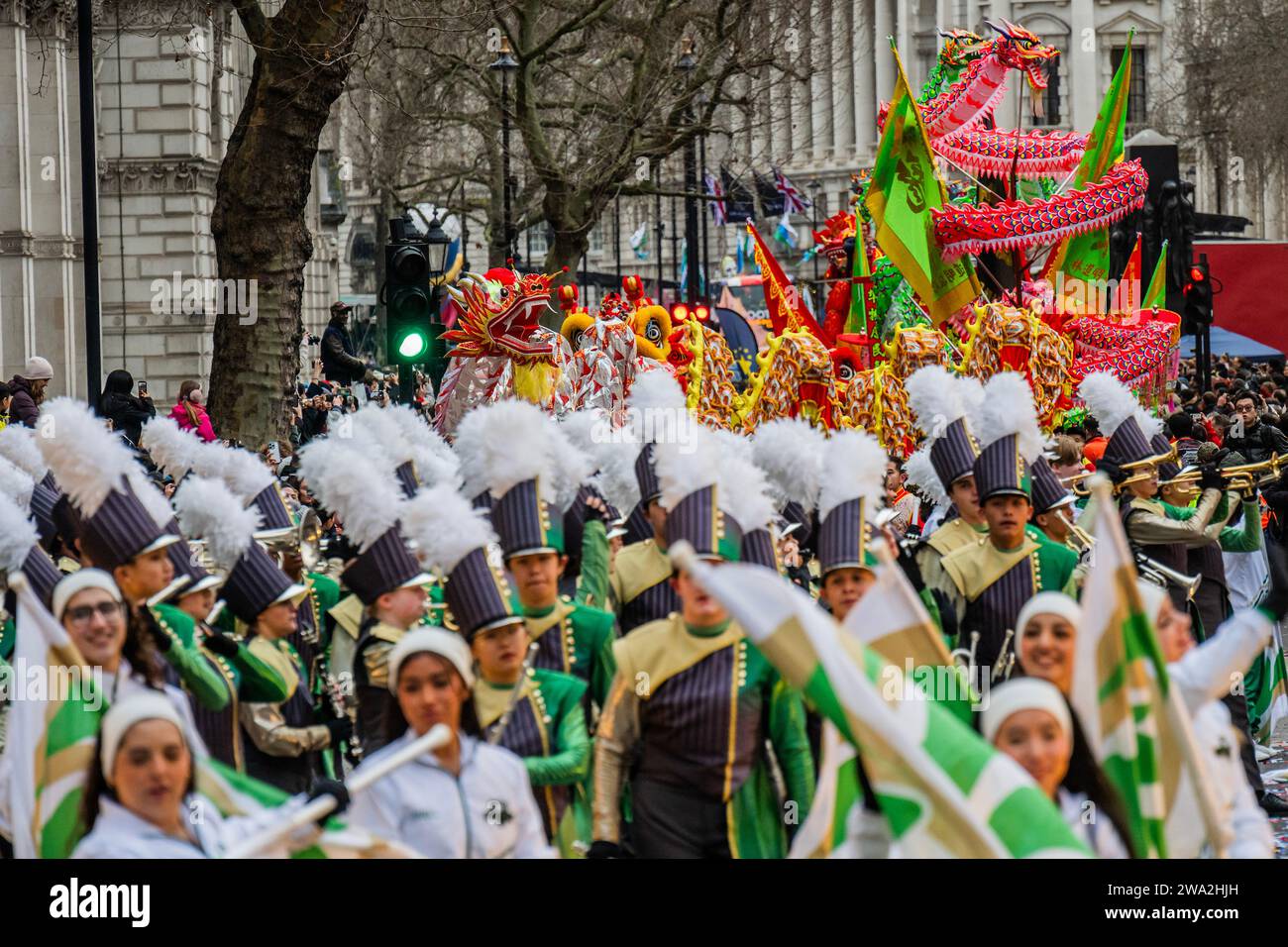 London, UK. 1st Jan, 2024. London Chinatown Chinese Association (LCCAUK) - The London New Year's ...