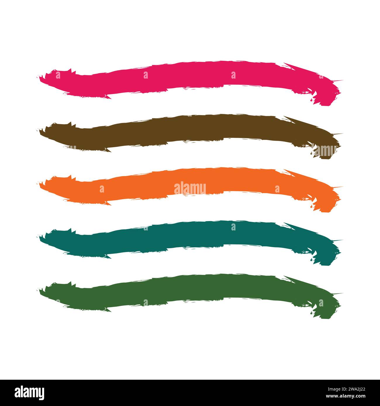 Colorful watercolor splashes. Colorful vector watercolor brush strokes ...