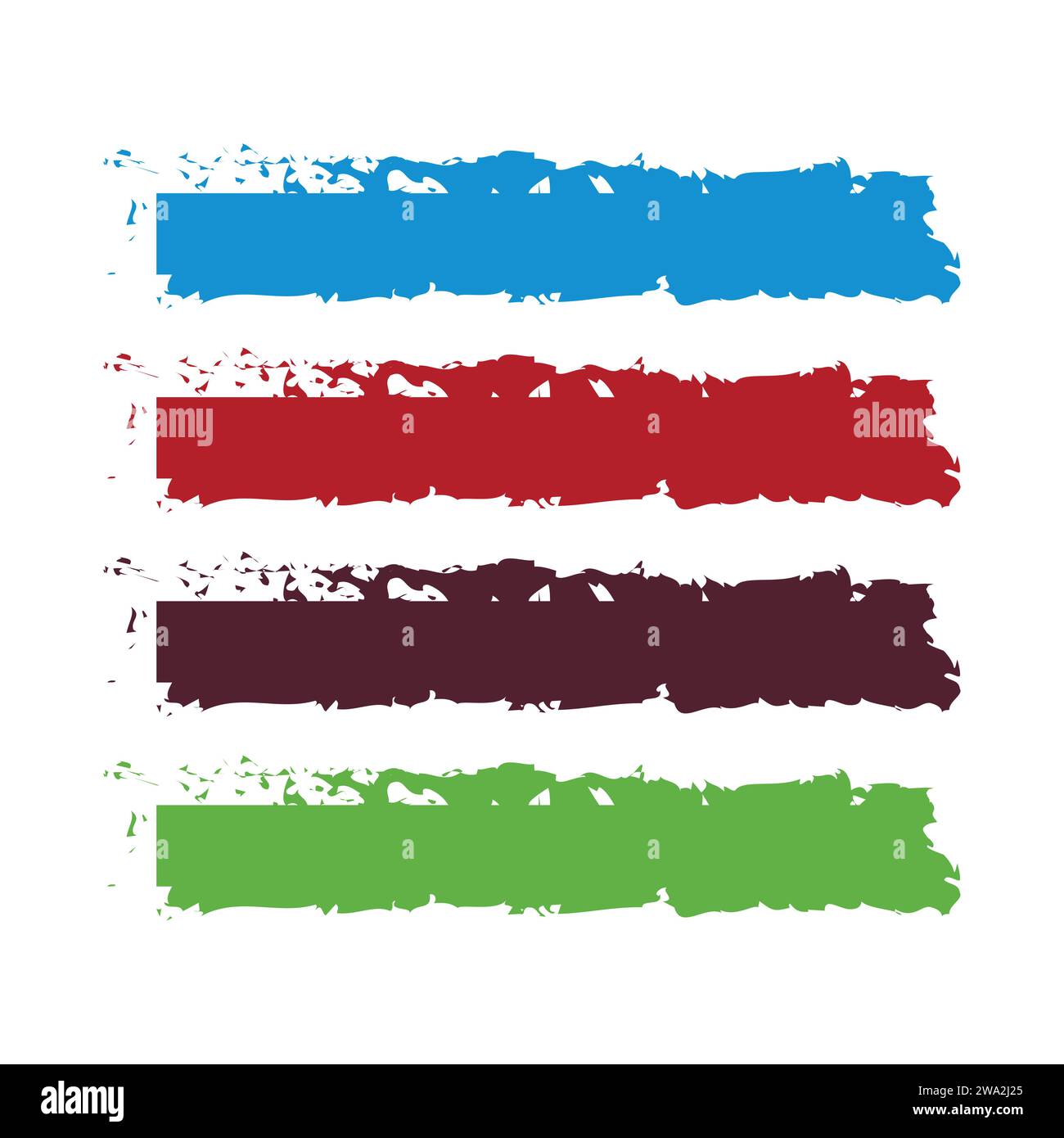 Colorful watercolor splashes. Colorful vector watercolor brush strokes ...