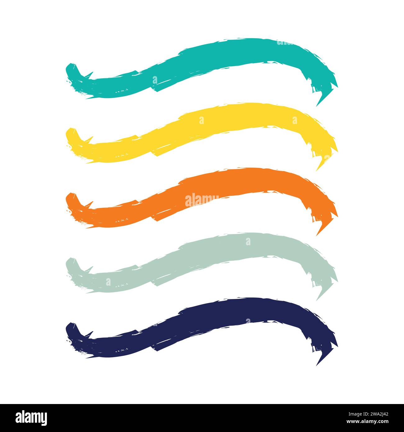 Colorful watercolor splashes. Colorful vector watercolor brush strokes ...