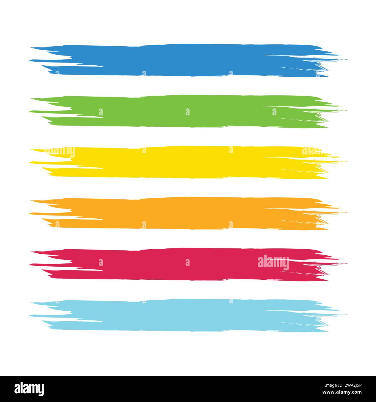 Colorful watercolor splashes. Colorful vector watercolor brush strokes ...