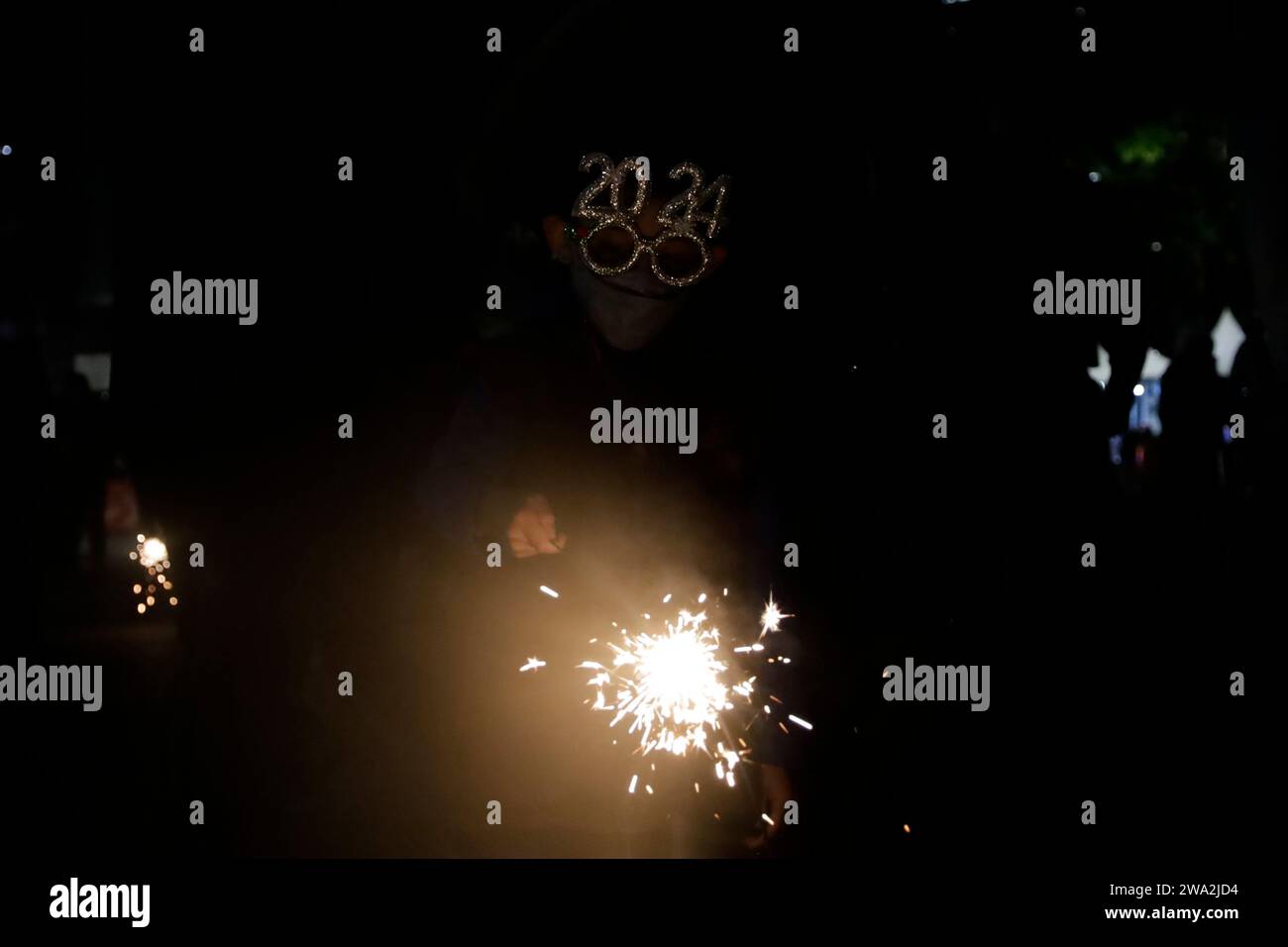 Non Exclusive: December 31, 2023, Mexico City, Mexico: Thousands of ...