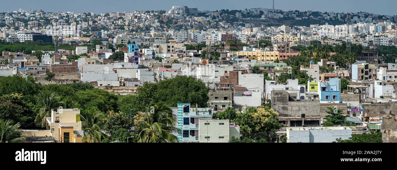 08 01 2015 View of Hyderabad cityscape from Golconda Fort Telangana ...
