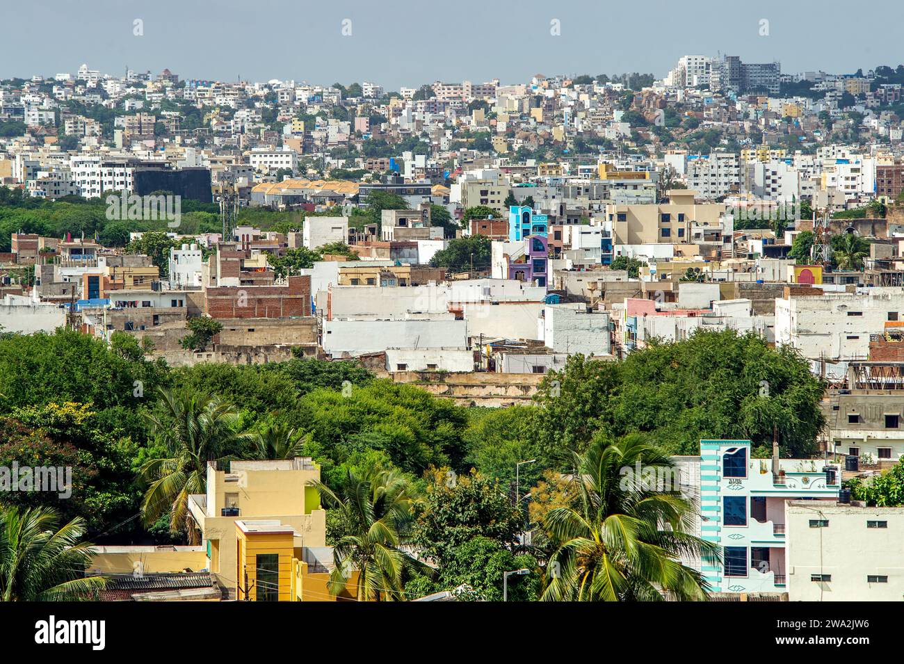 08 01 2015 View of Hyderabad cityscape from Golconda Fort Telangana ...