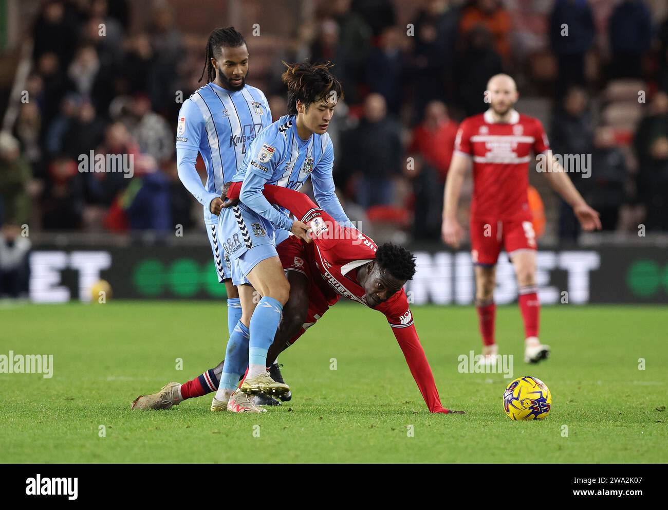 Middlesbrough, UK. 01st Jan, 2024. Alex Bangura of Middlesbrough In ...