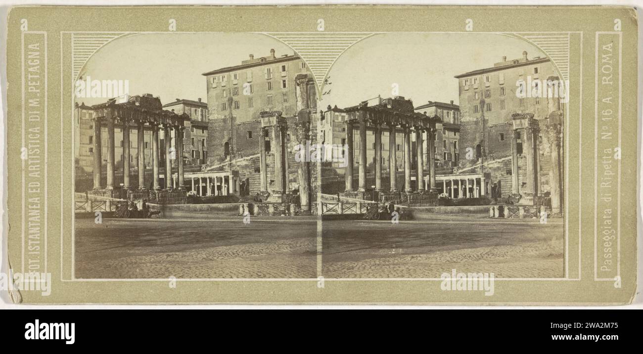 View of the Capitol with ruins of the Romanum forum, Rome, c. 1865 - c ...