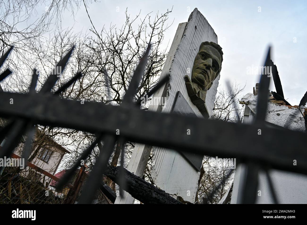 Non Exclusive: LVIV, UKRAINE - JANUARY 1, 2024 - The bas-relief ...