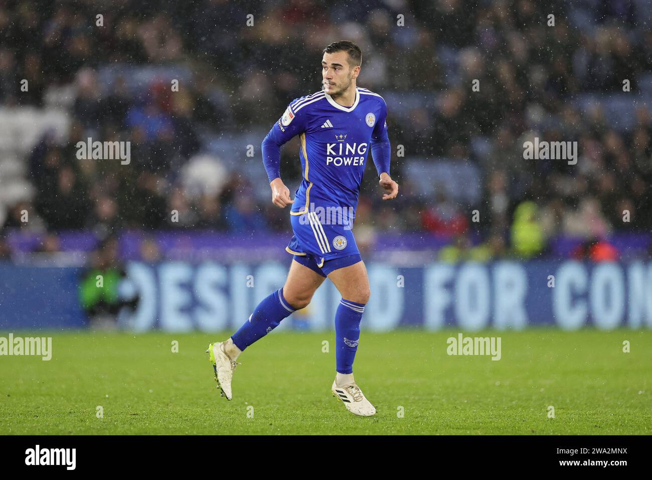 Leicester on Monday 1st January 2024. Harry Winks of Leicester City is ...